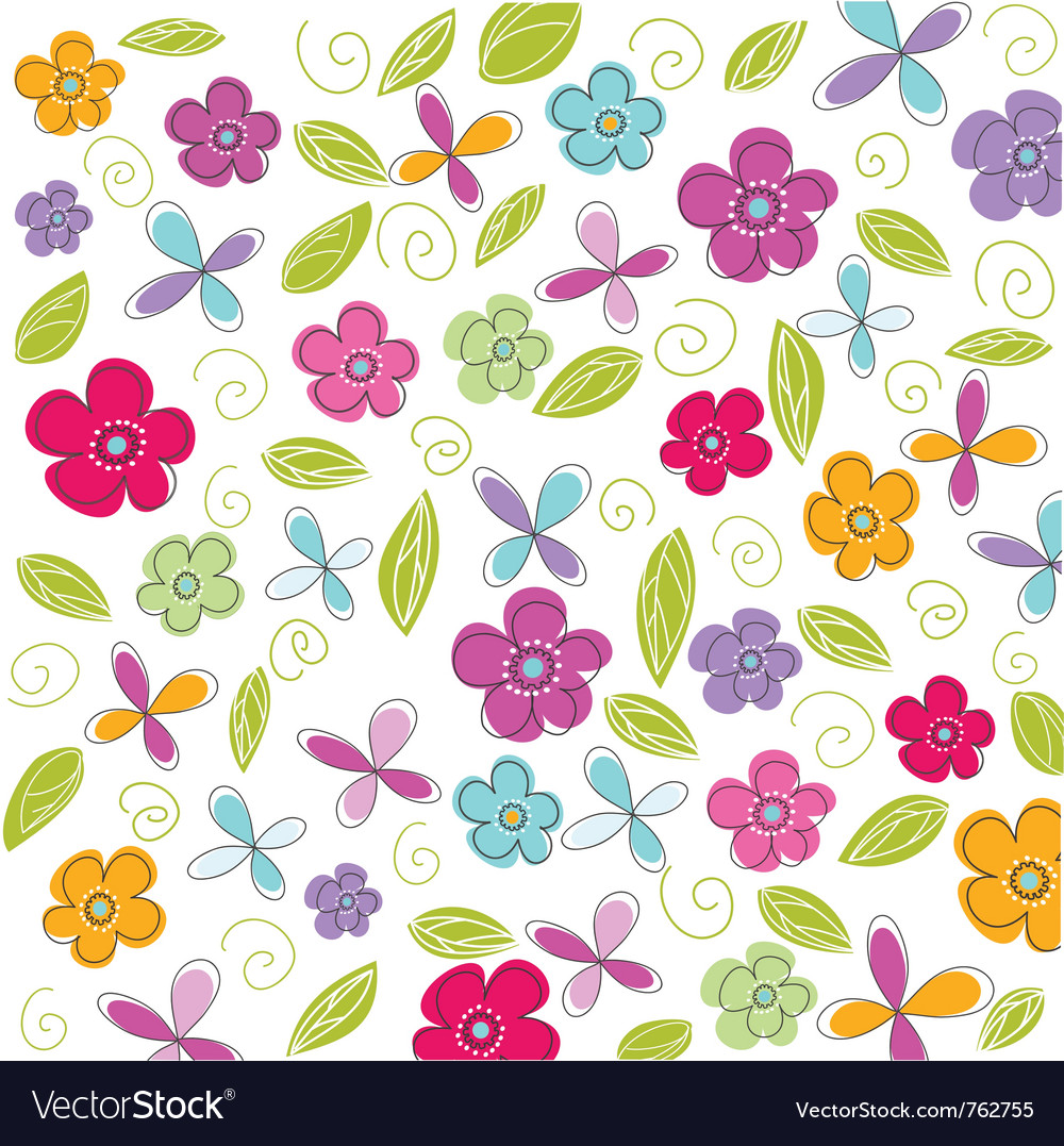 Floral background easter Royalty Free Vector Image
