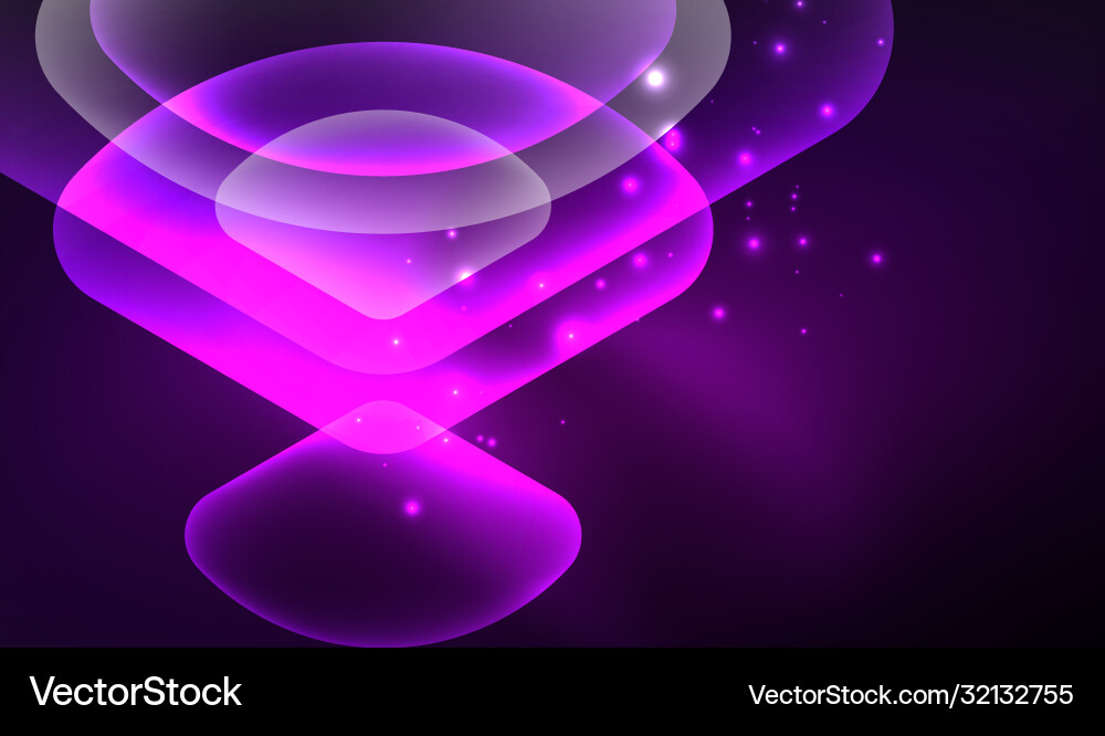 Glowing neon shiny transparent abstract geometric Vector Image