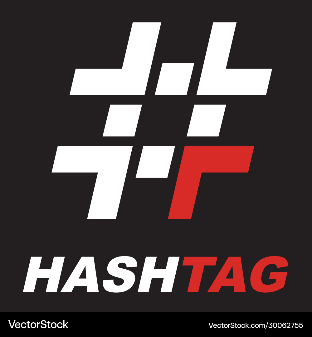 Hashtag internet social media trending topic logo Vector Image