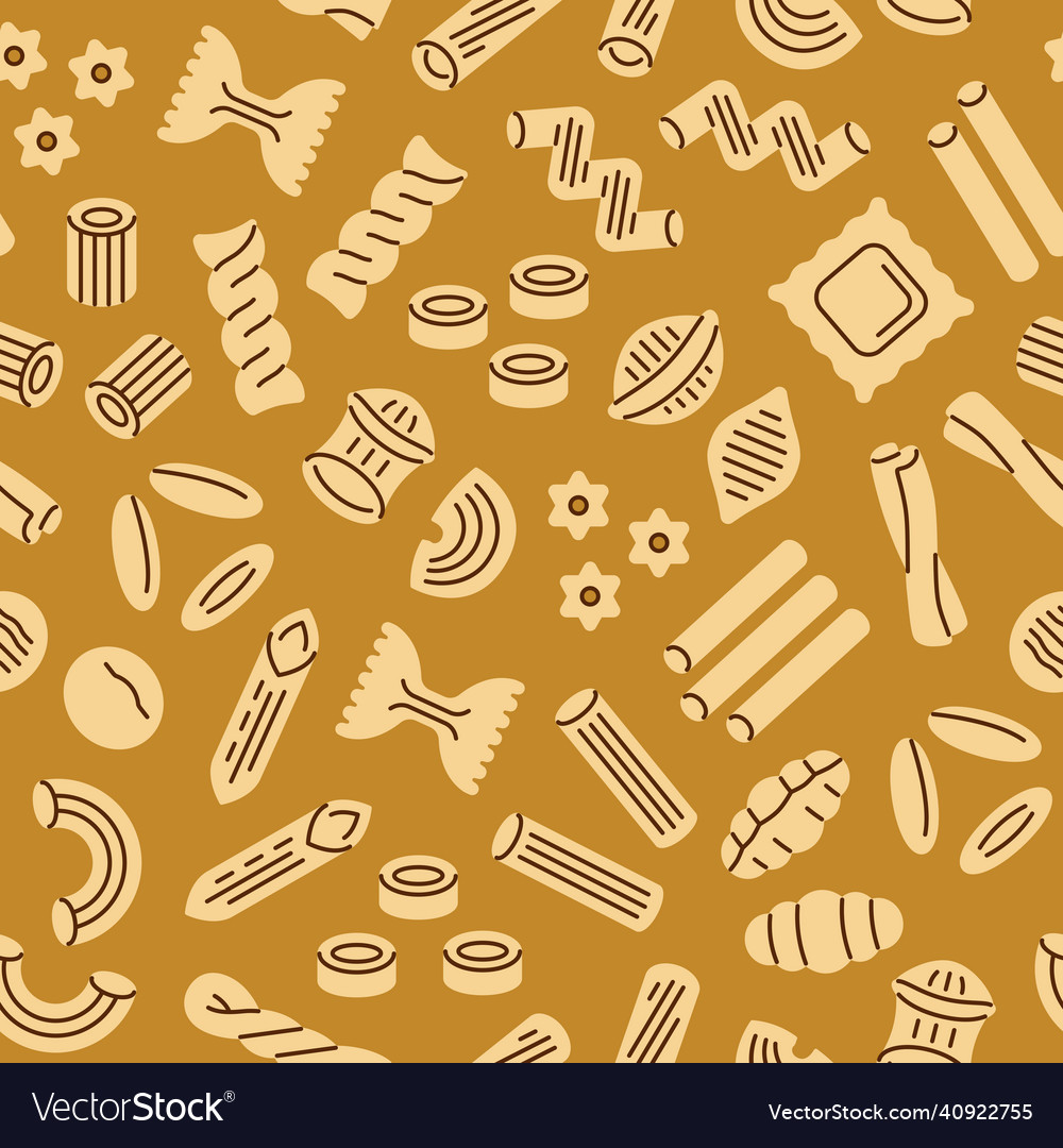 Pasta seamless pattern Royalty Free Vector Image