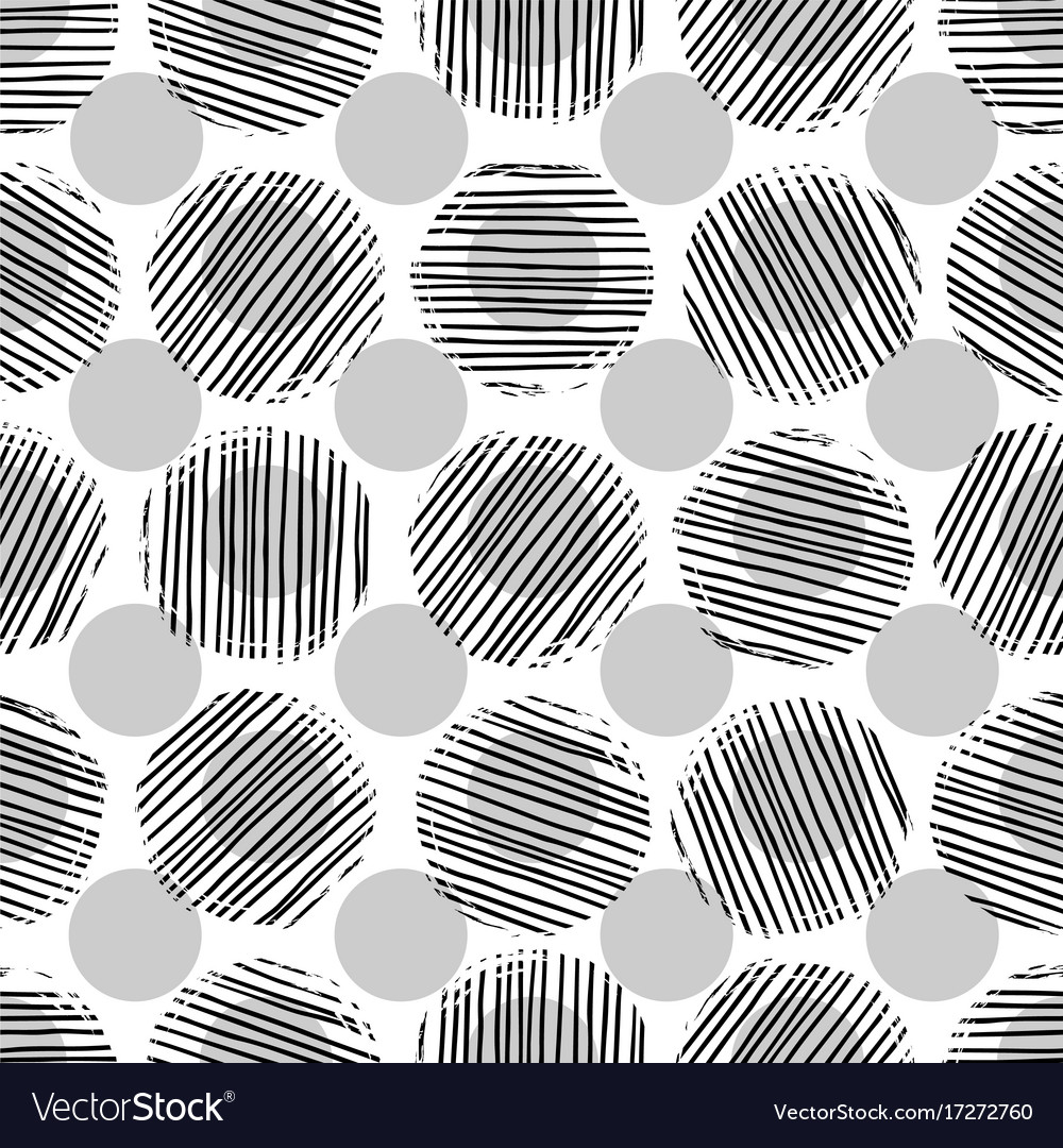 Abstract geometric seamless pattern with circles Vector Image