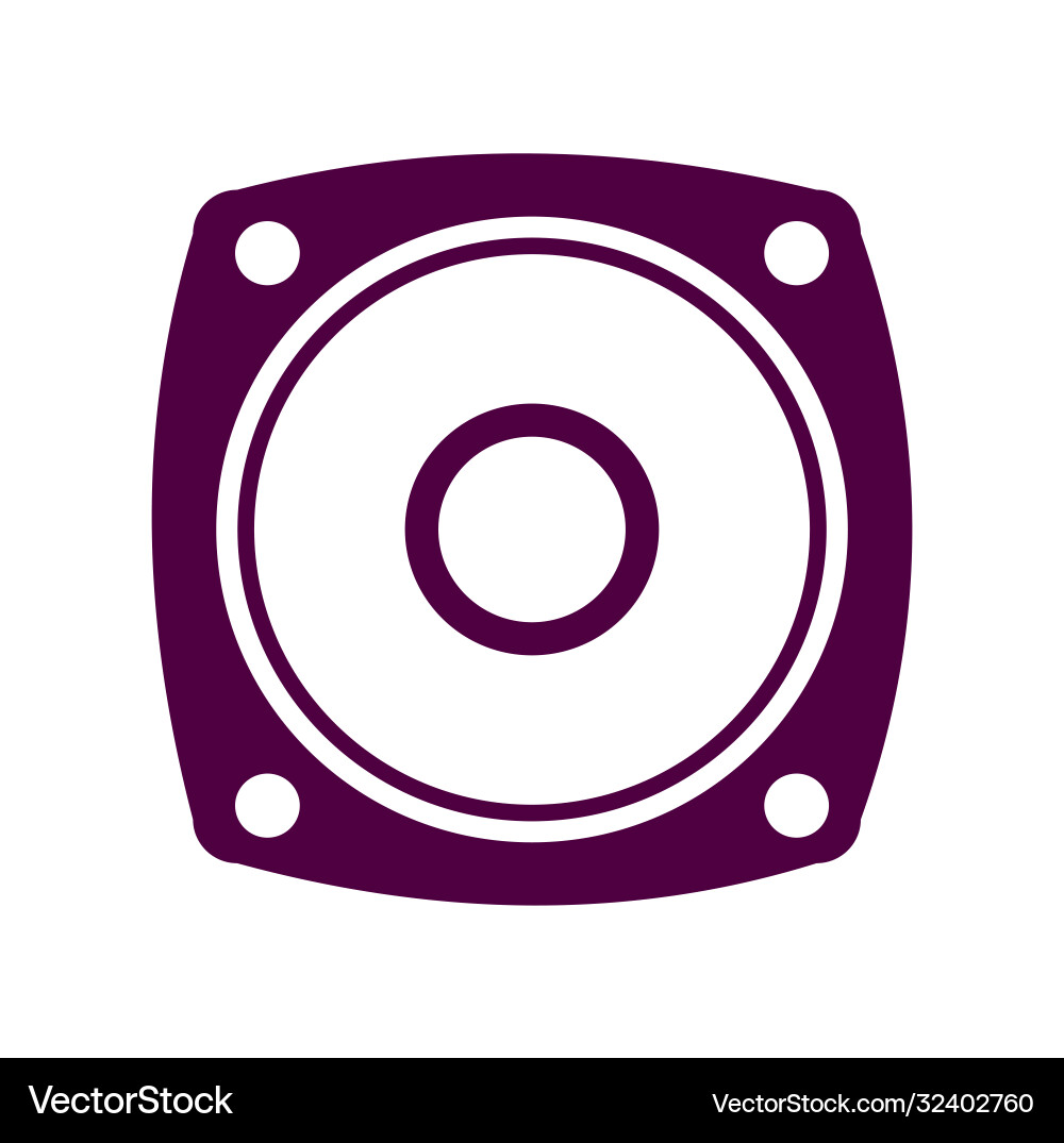 Black stereo speaker icon isolated on white Vector Image