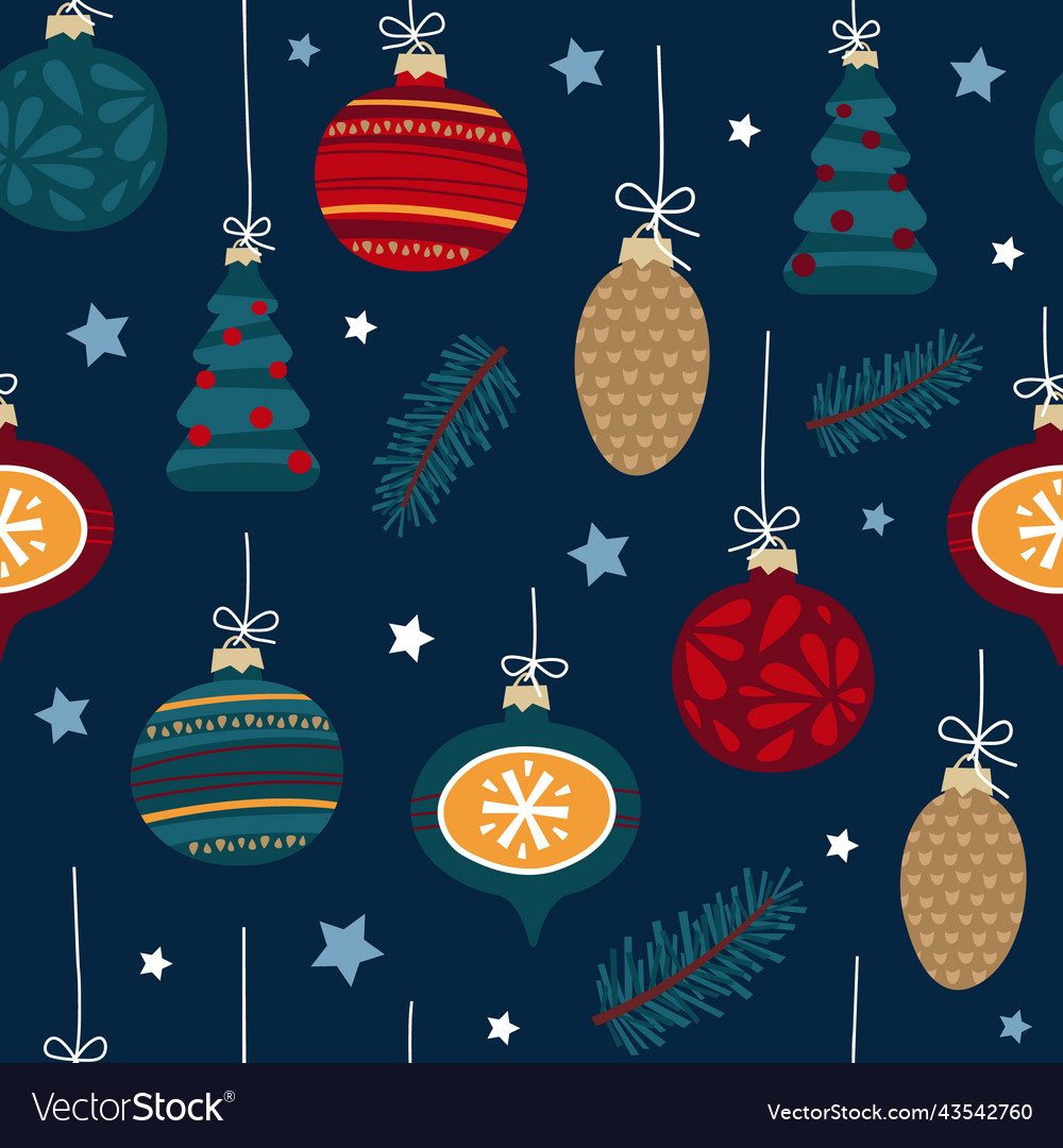 Christmas seamless pattern Royalty Free Vector Image