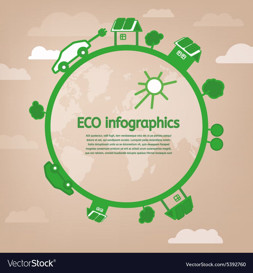 Eco infographic Royalty Free Vector Image - VectorStock Eco infographic Royalty Free Vector Image - VectorStock