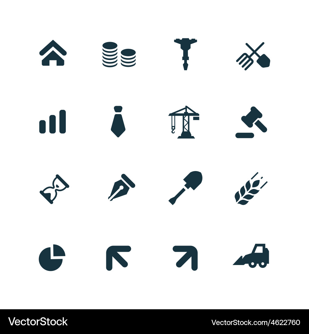 Economy icons set Royalty Free Vector Image - VectorStock