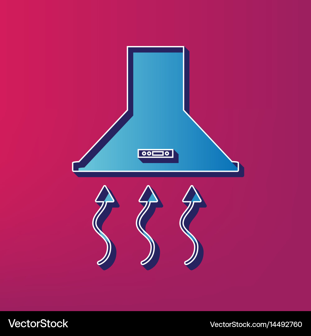 Exhaust hood range kitchen ventilation sign Vector Image