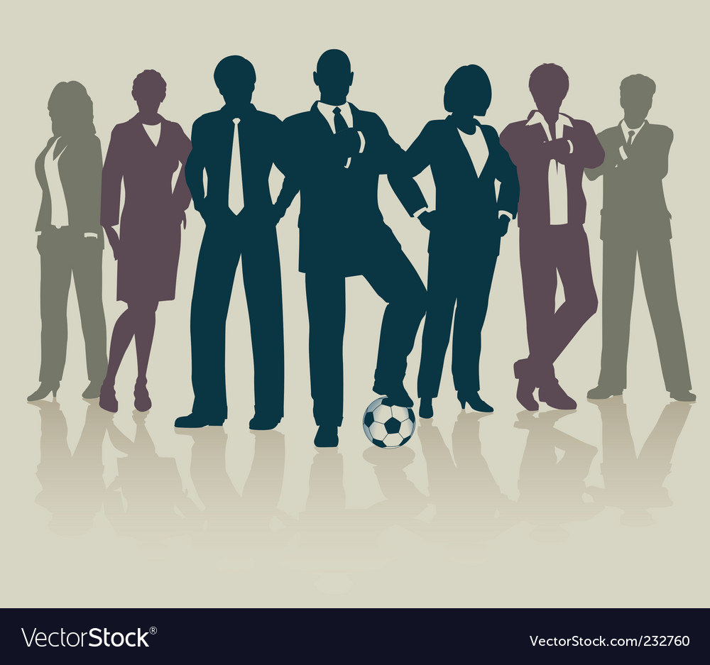 Football business team Royalty Free Vector Image