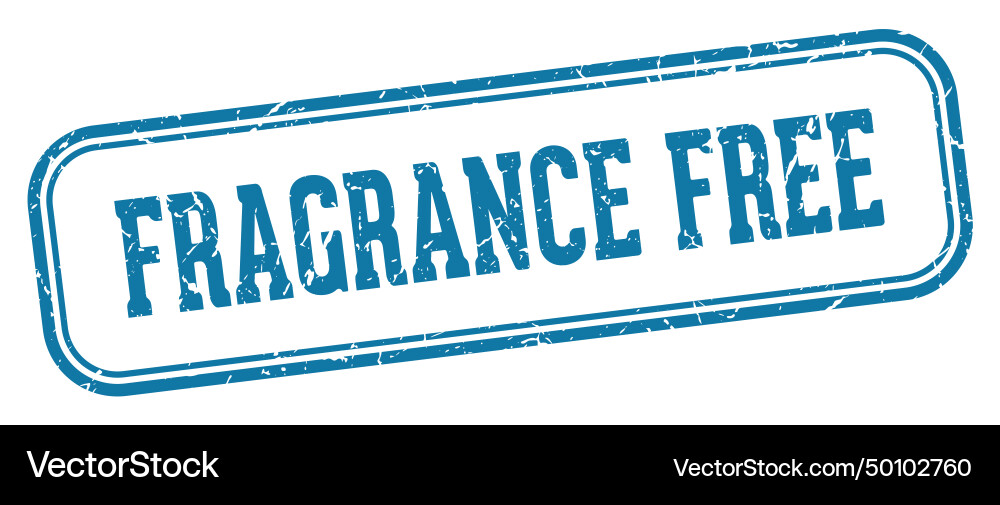 Fragrance free stamp fragrance free rectangular Vector Image