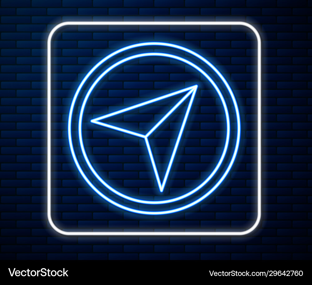 Glowing neon line infographic city map Royalty Free Vector