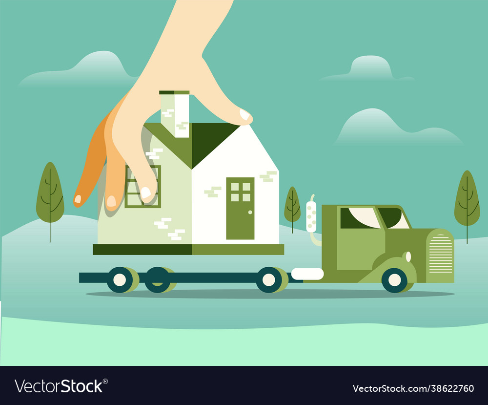House Moving Concept Royalty Free Vector Image