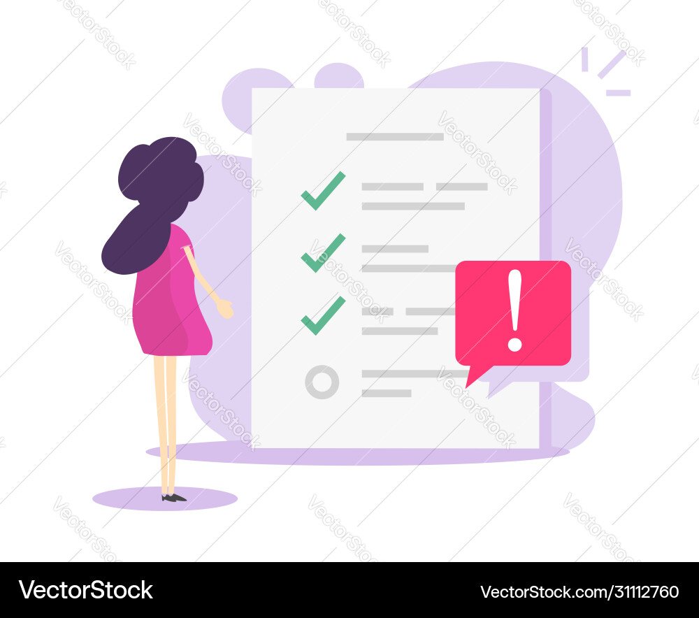 Important task or to do check list reminder notice