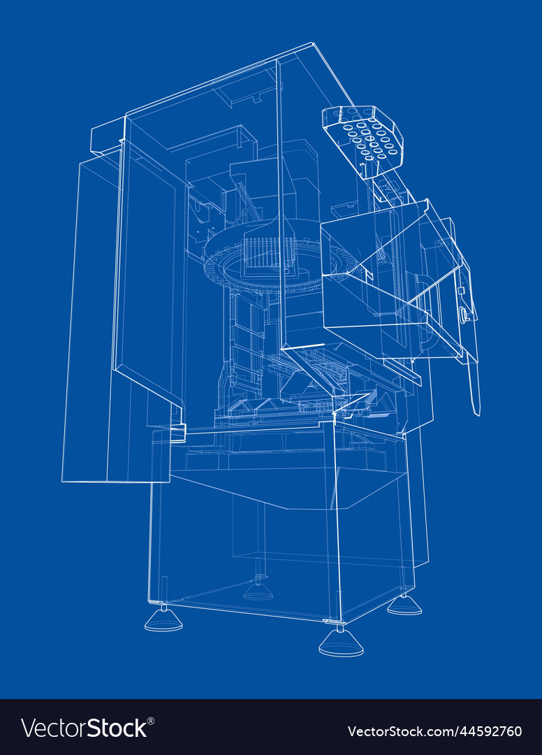 Metalworking cnc milling machine Royalty Free Vector Image