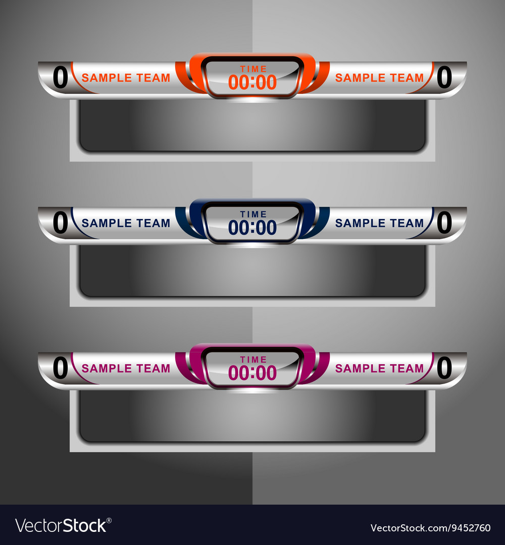 Scoreboard game sport football Royalty Free Vector Image