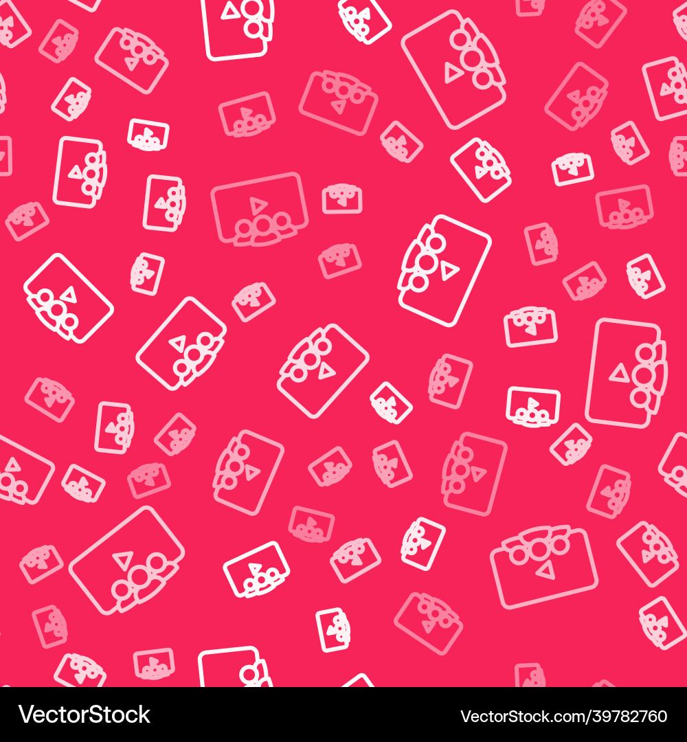 White line online class icon isolated seamless Vector Image