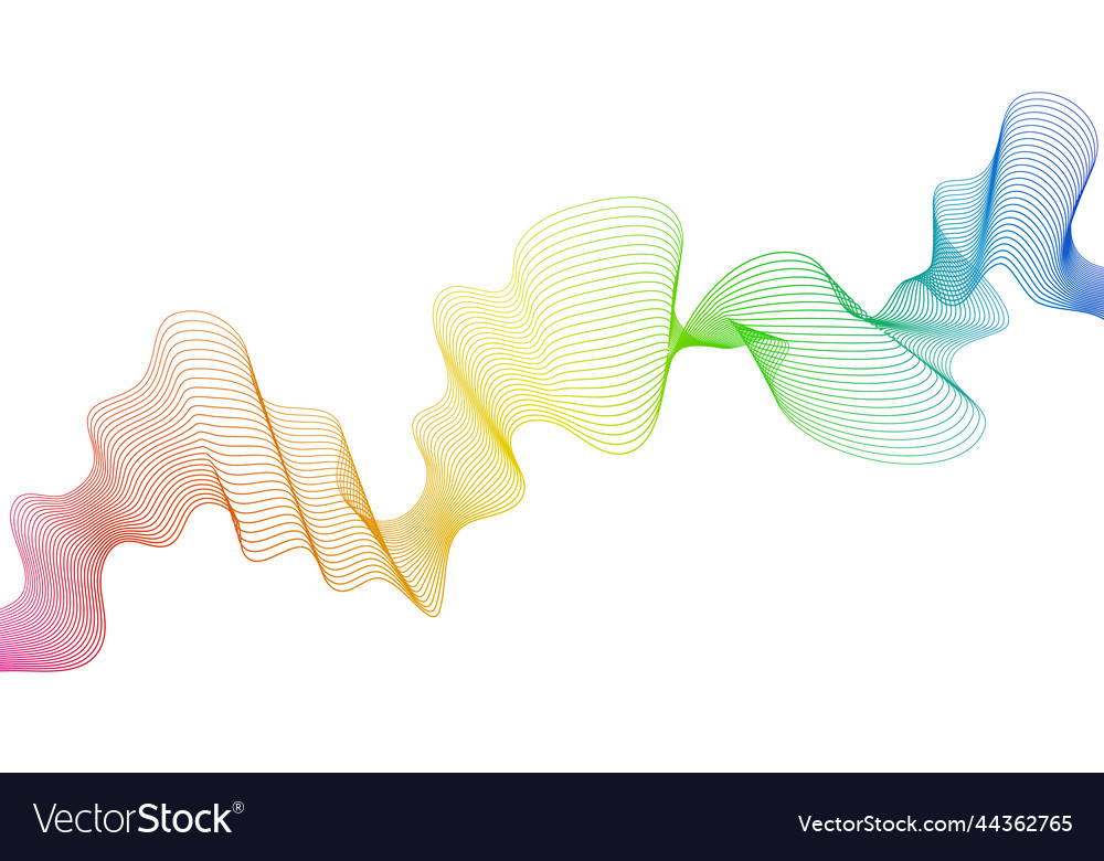 Abstract backdrop with wave gradient lines Vector Image