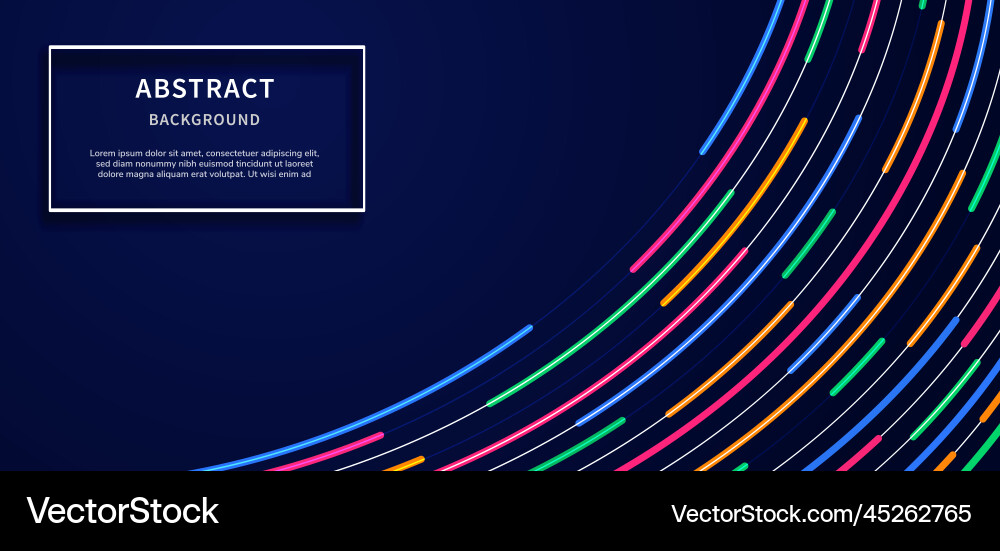 Abstract modern curve lines blue pink orange Vector Image