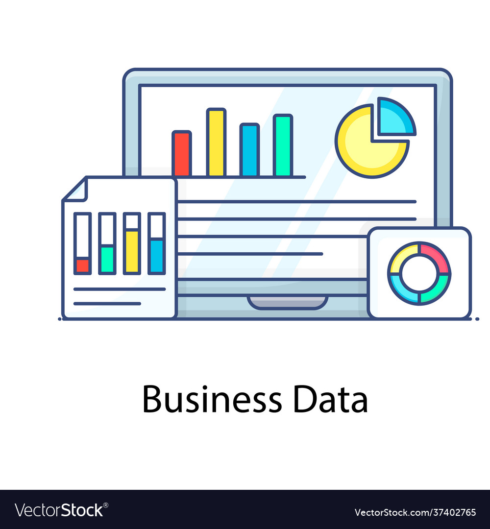 Business data Royalty Free Vector Image - VectorStock