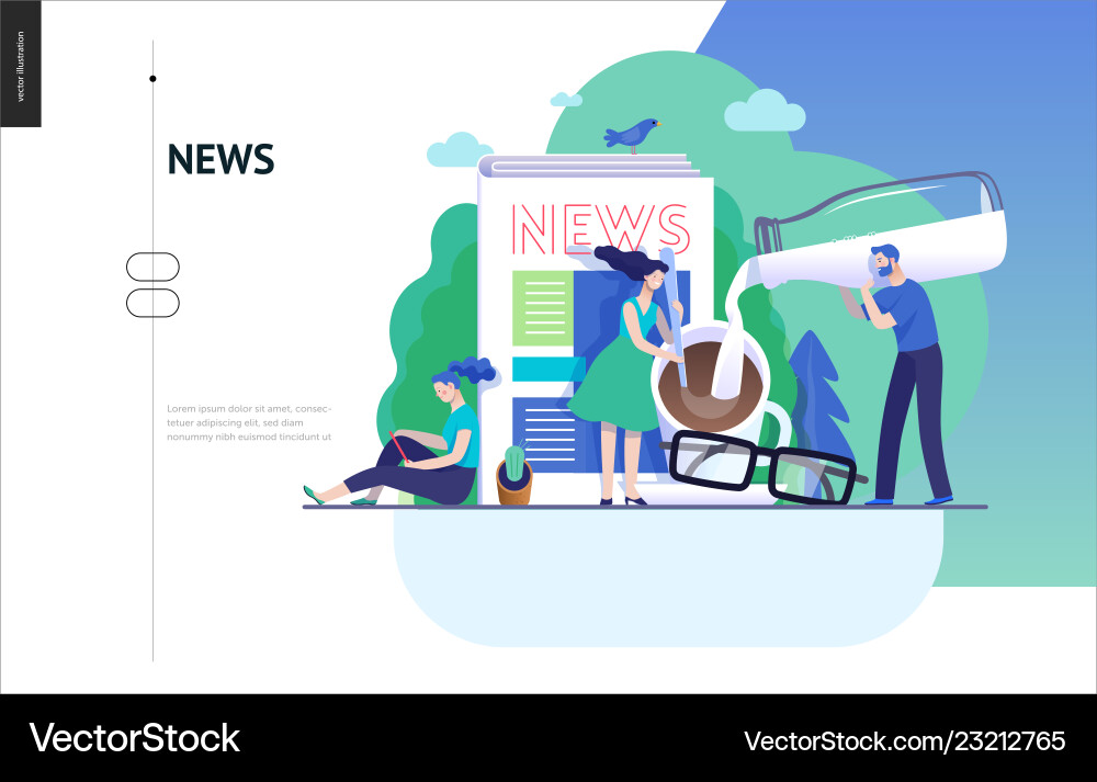 Business series - news or articles web template Vector Image