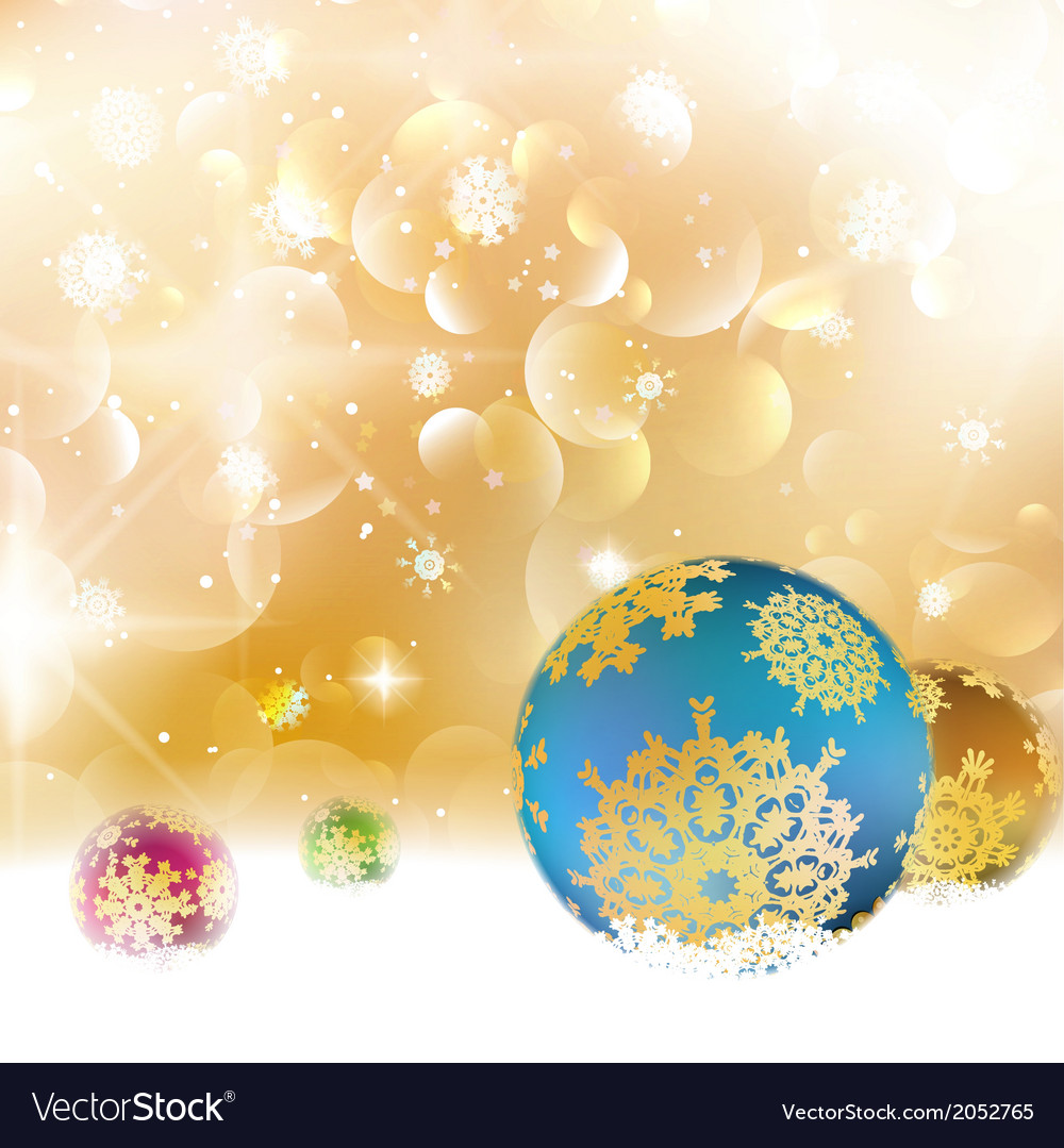 Christmas background with baubles Royalty Free Vector Image
