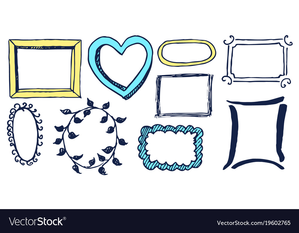 Colorful patterns frames Royalty Free Vector Image