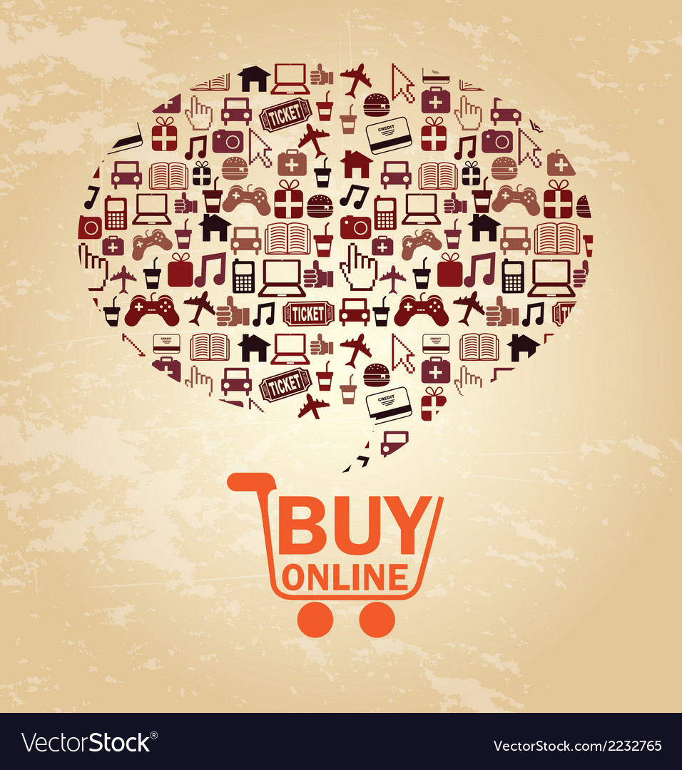 Ecommerce design over pink background Royalty Free Vector