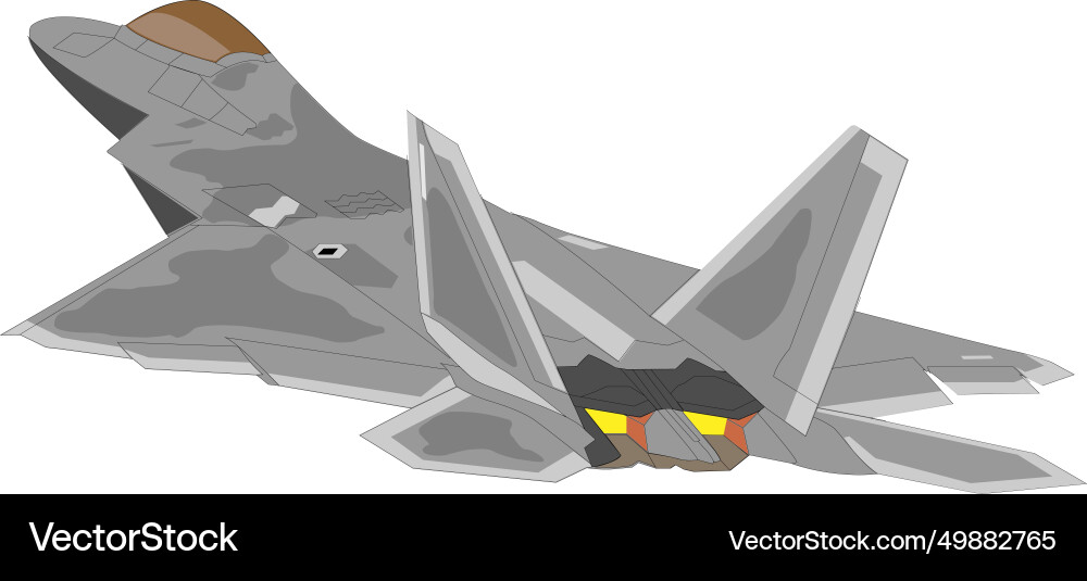 F 22 raptor take off Royalty Free Vector Image