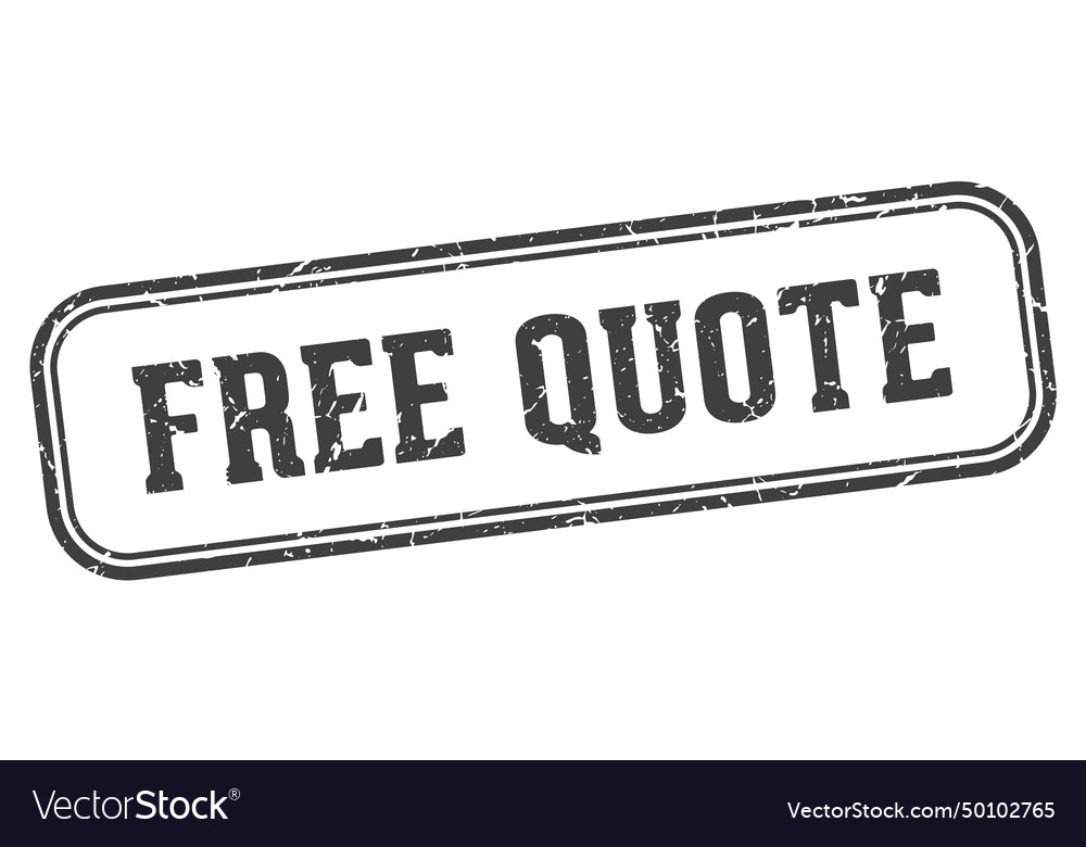 Free quote stamp free quote rectangular stamp on Vector Image Free quote stamp free quote rectangular stamp on Vector Image