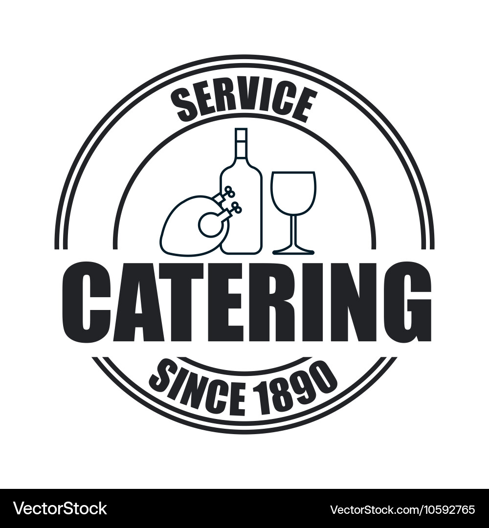 Icon catering service food design Royalty Free Vector Image