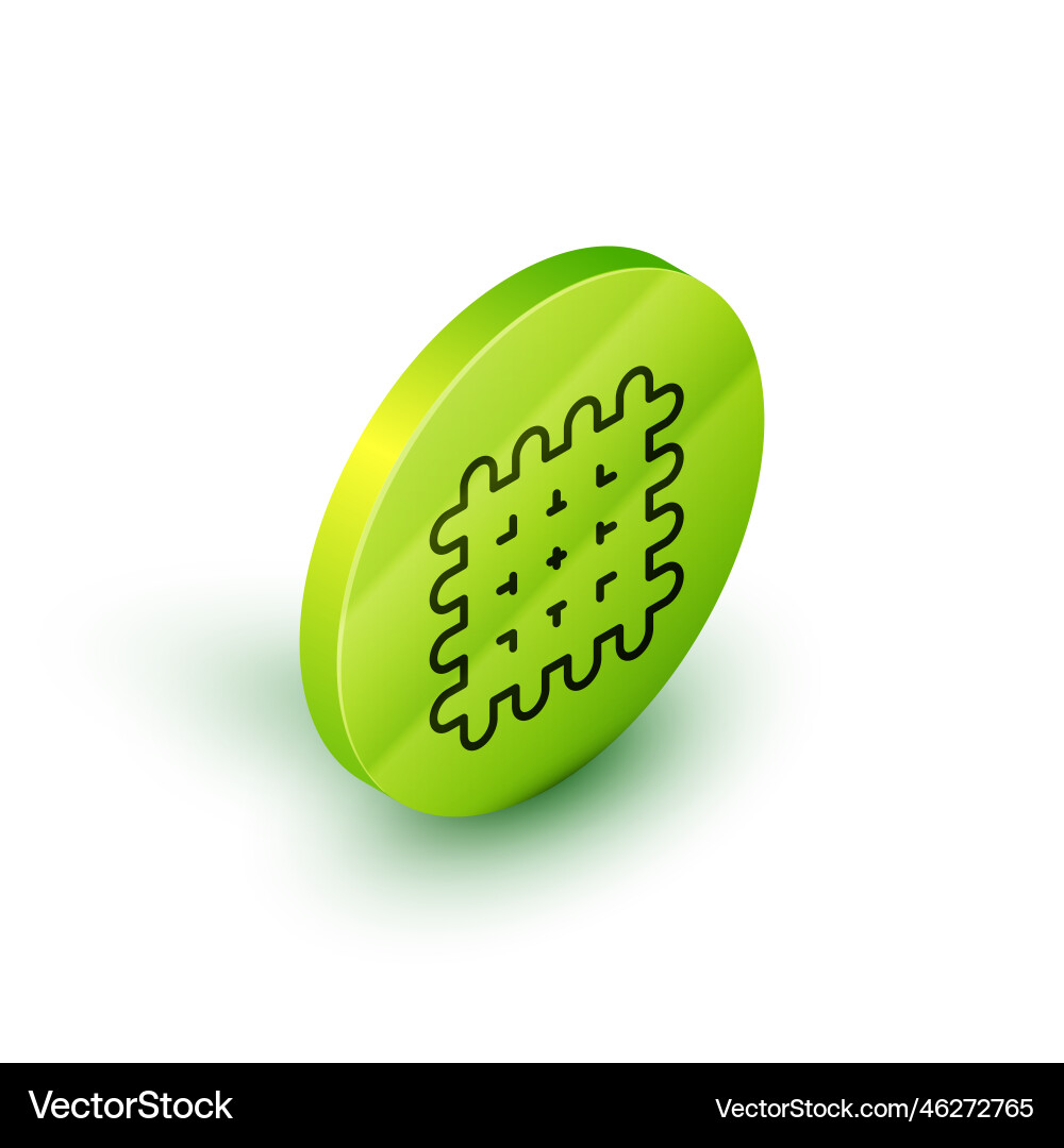 Isometric line cracker biscuit icon isolated Vector Image