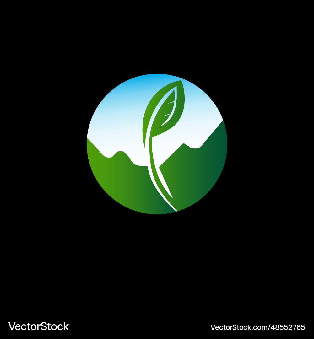 Nature logo icon design natural logo Royalty Free Vector