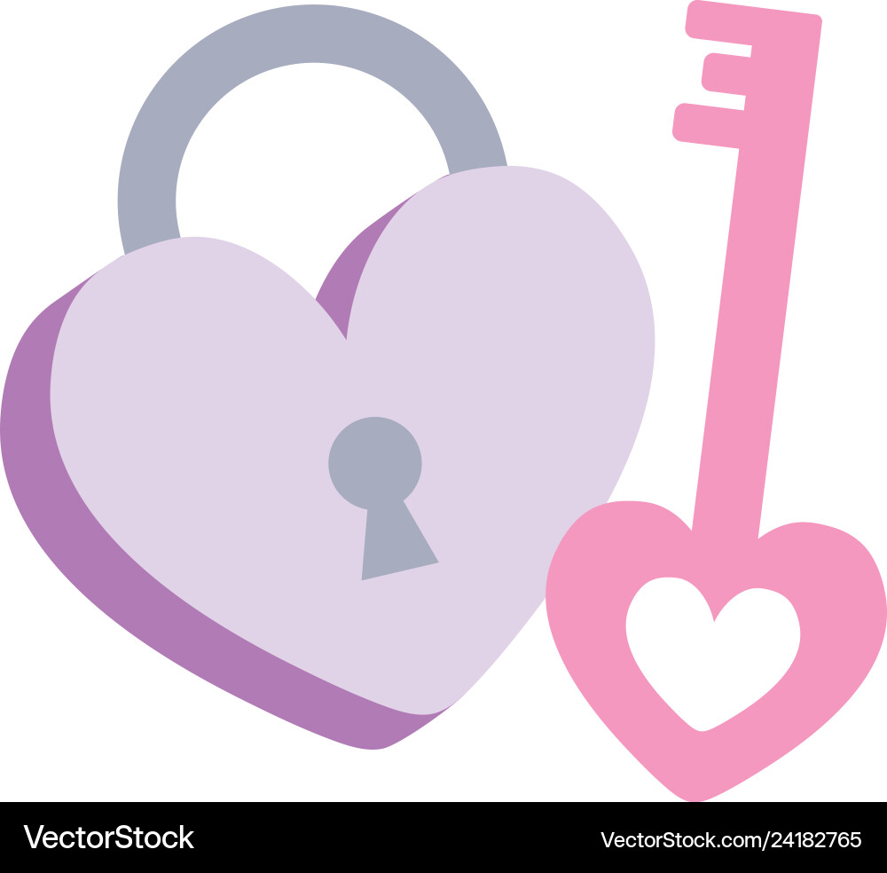Padlock with heart love icon Royalty Free Vector Image