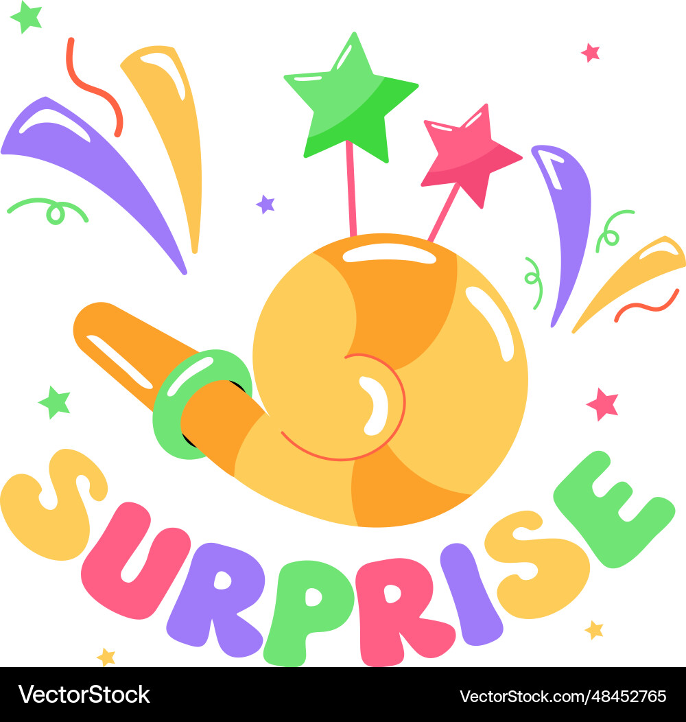 Party blower Royalty Free Vector Image - VectorStock