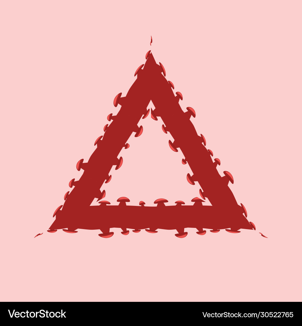 Red Triangle Outline