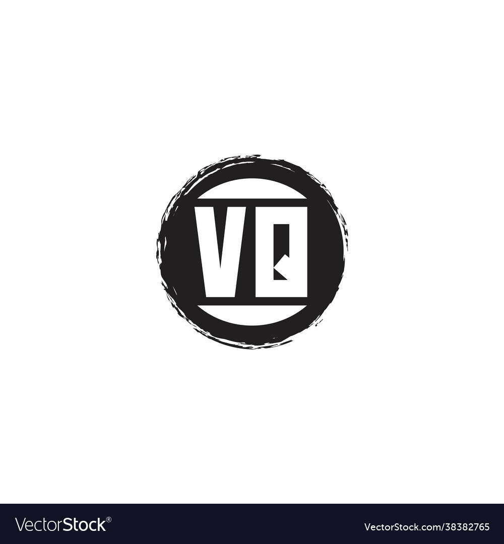 Vq logo initial letter monogram with abstract Vector Image