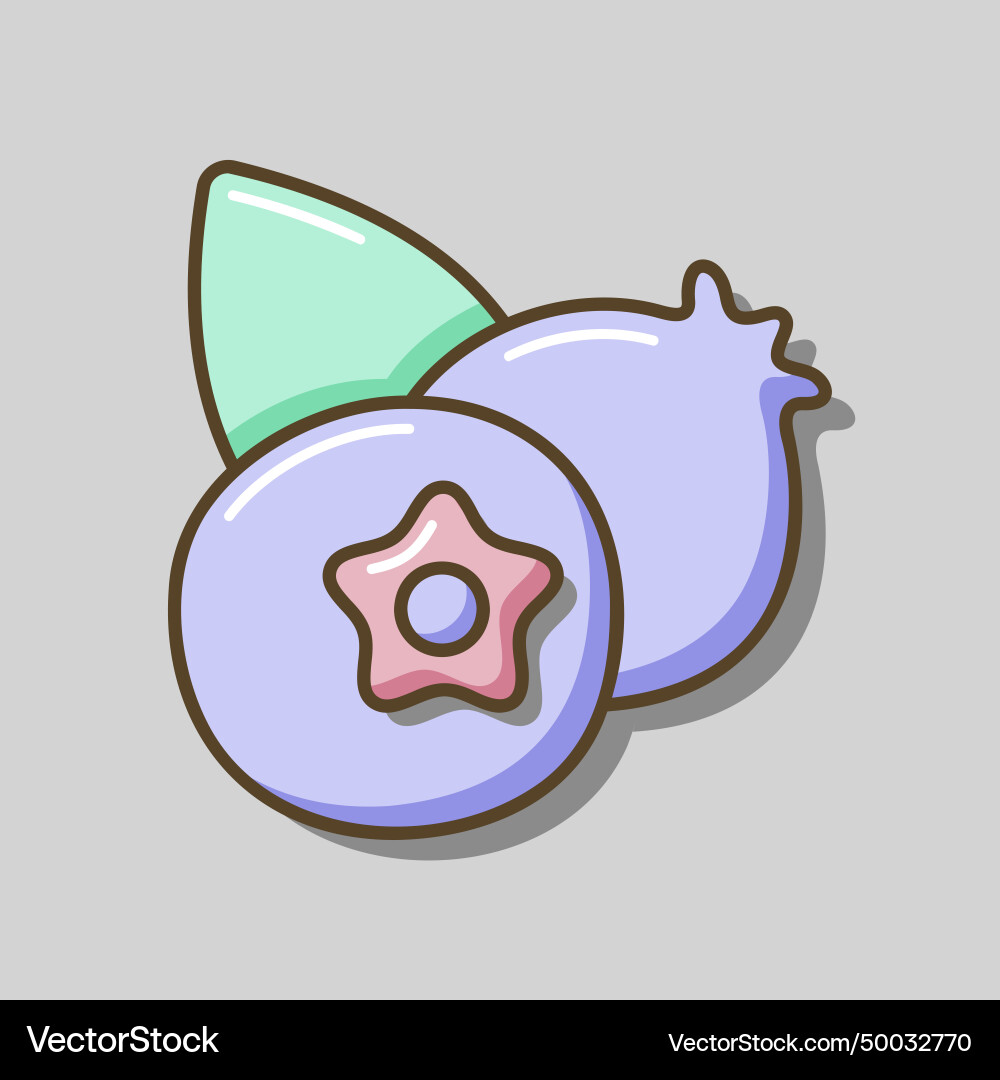 Blueberry icon forest berry sign Royalty Free Vector Image