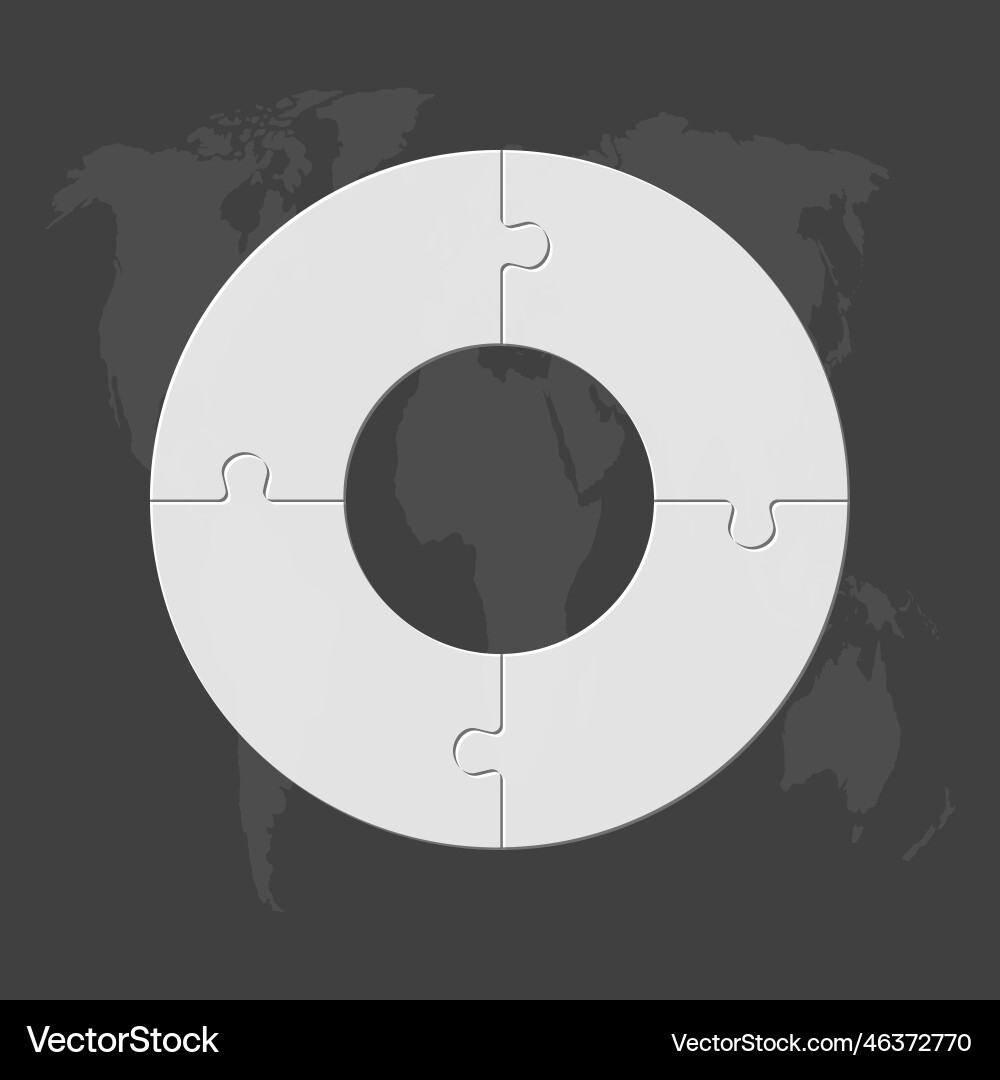 Diagram infographic for 4 steps circle puzzle Vector Image