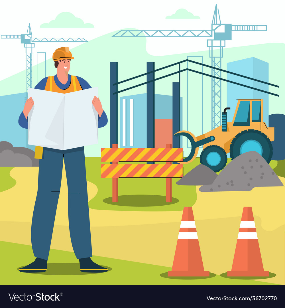Engineering and construction Royalty Free Vector Image