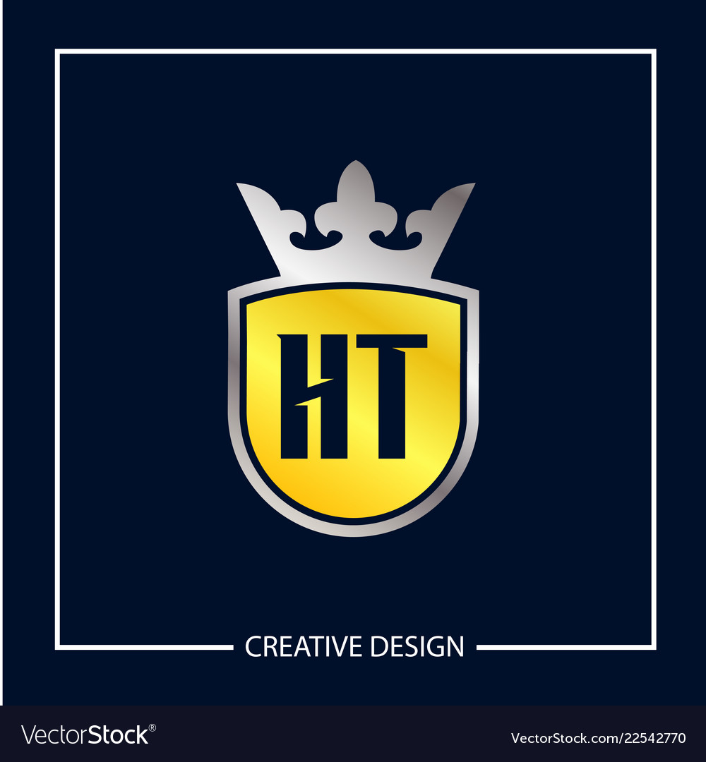 Initial letter ht logo template design Royalty Free Vector