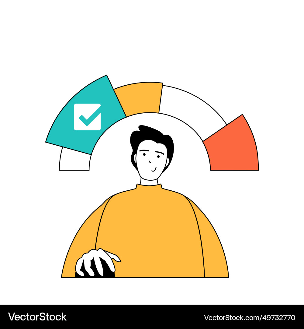 Marketing and development concept with cartoon Vector Image