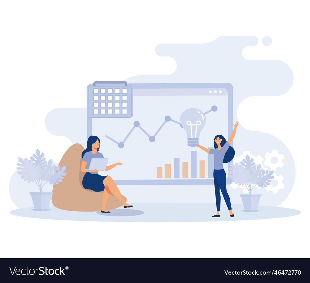 Project implementation concept initiation Vector Image