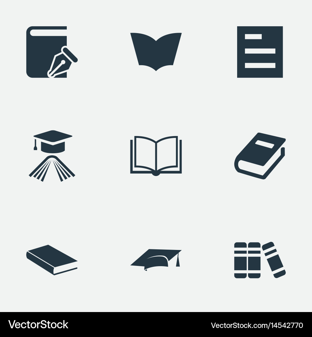 Set of simple knowledge icons Royalty Free Vector Image