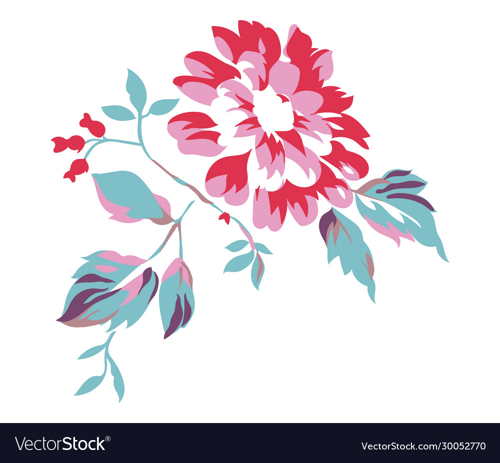 Vintage style floral Royalty Free Vector Image