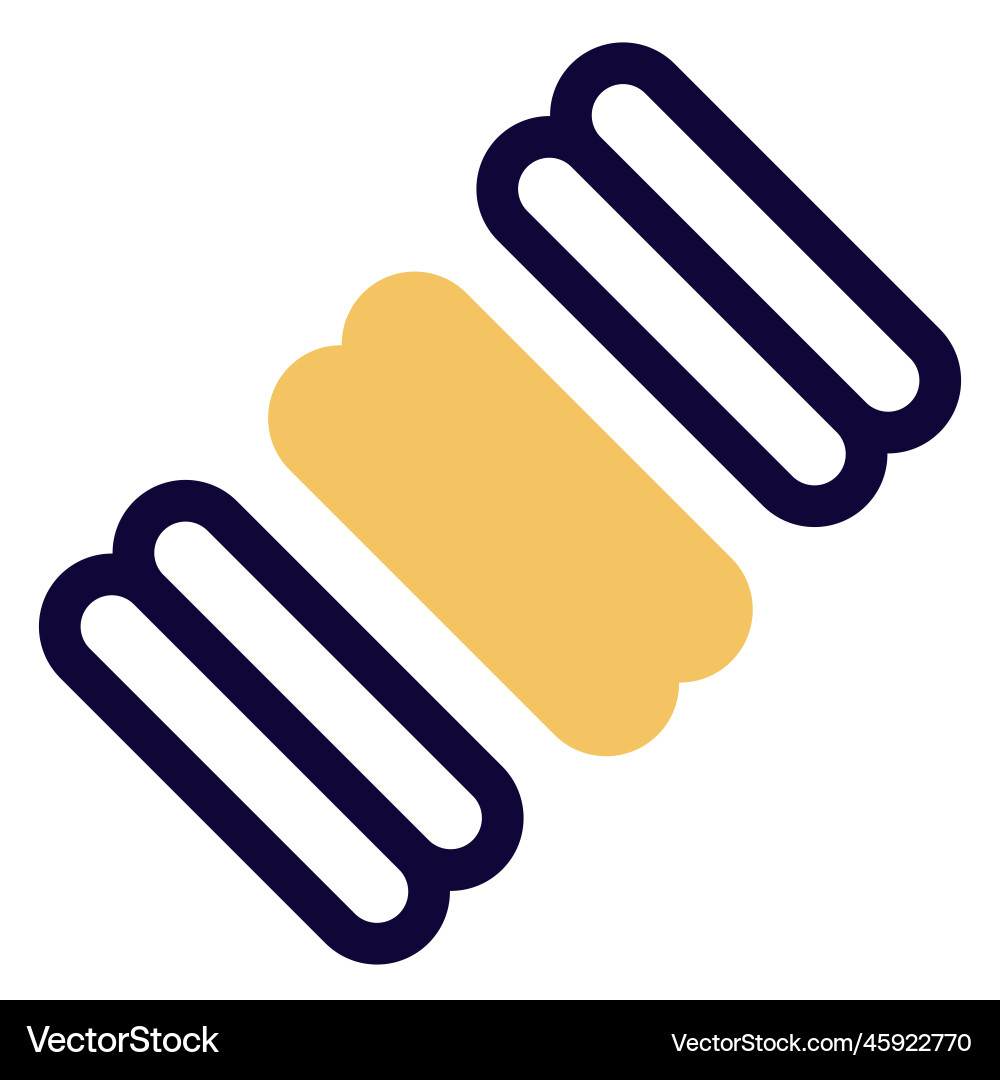 Youtiao chinese cruller regular icon Royalty Free Vector