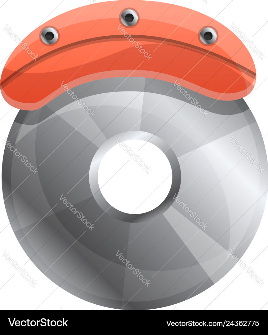 Car brake disc icon cartoon style Royalty Free Vector Image