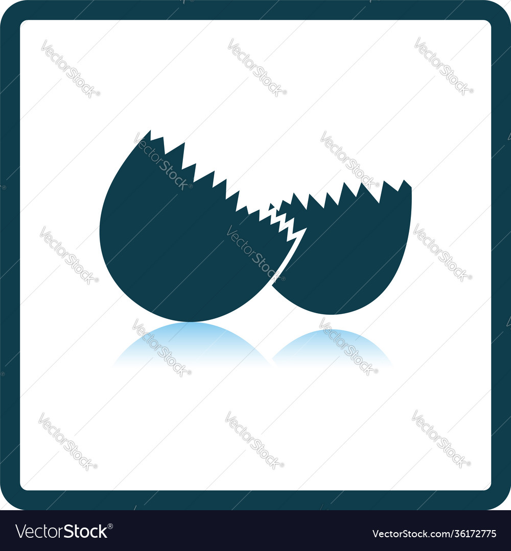 Empty egg shell icon Royalty Free Vector Image