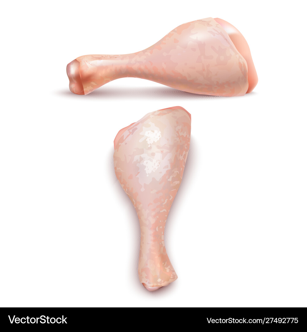 Isolated chicken legs set in realistic style Vector Image
