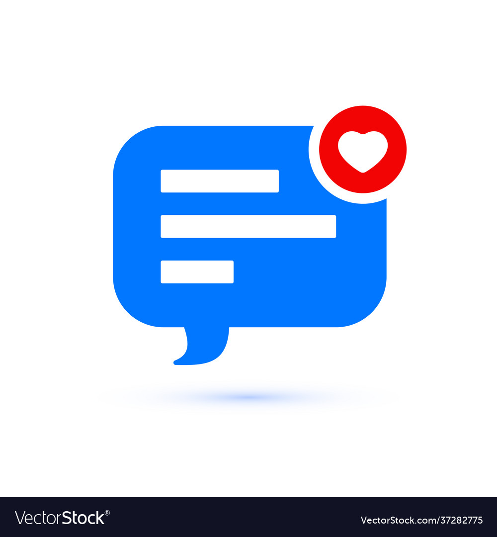 Like message bubble comment and notification Vector Image