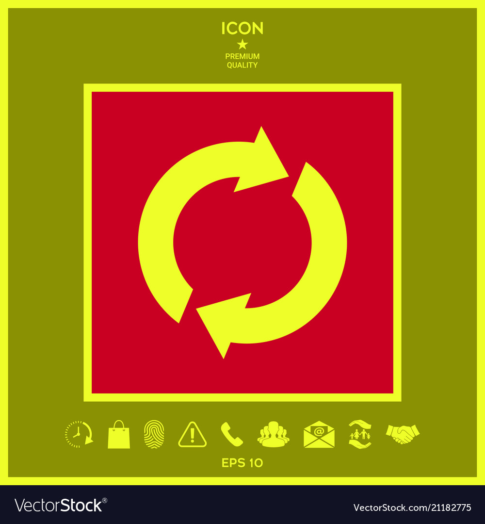 Reset button reload arrows Royalty Free Vector Image