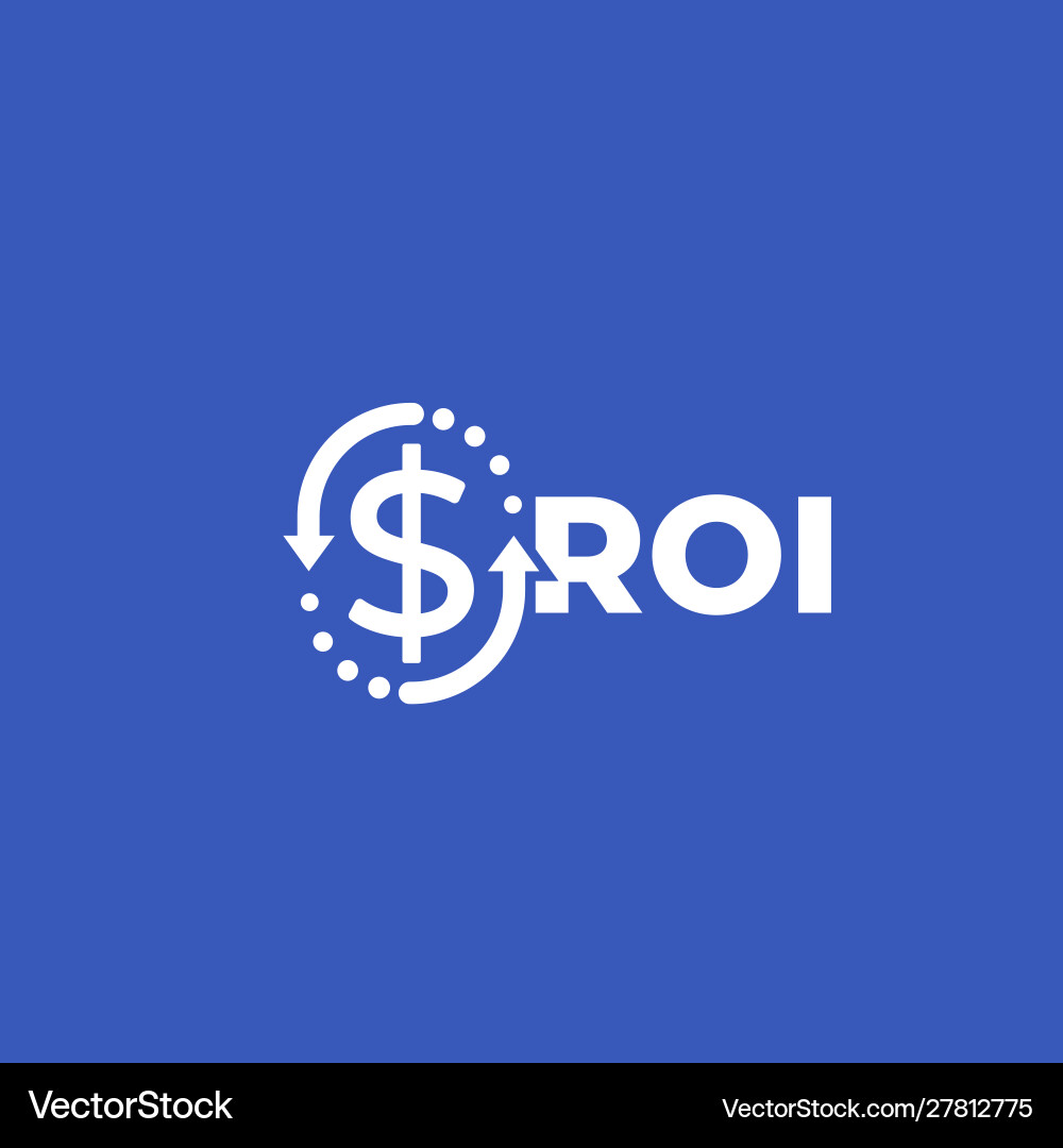 Roi return on investment concept Royalty Free Vector Image