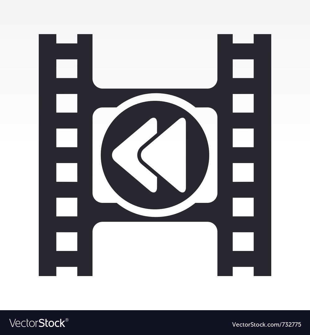 Video rewind icon Royalty Free Vector Image - VectorStock